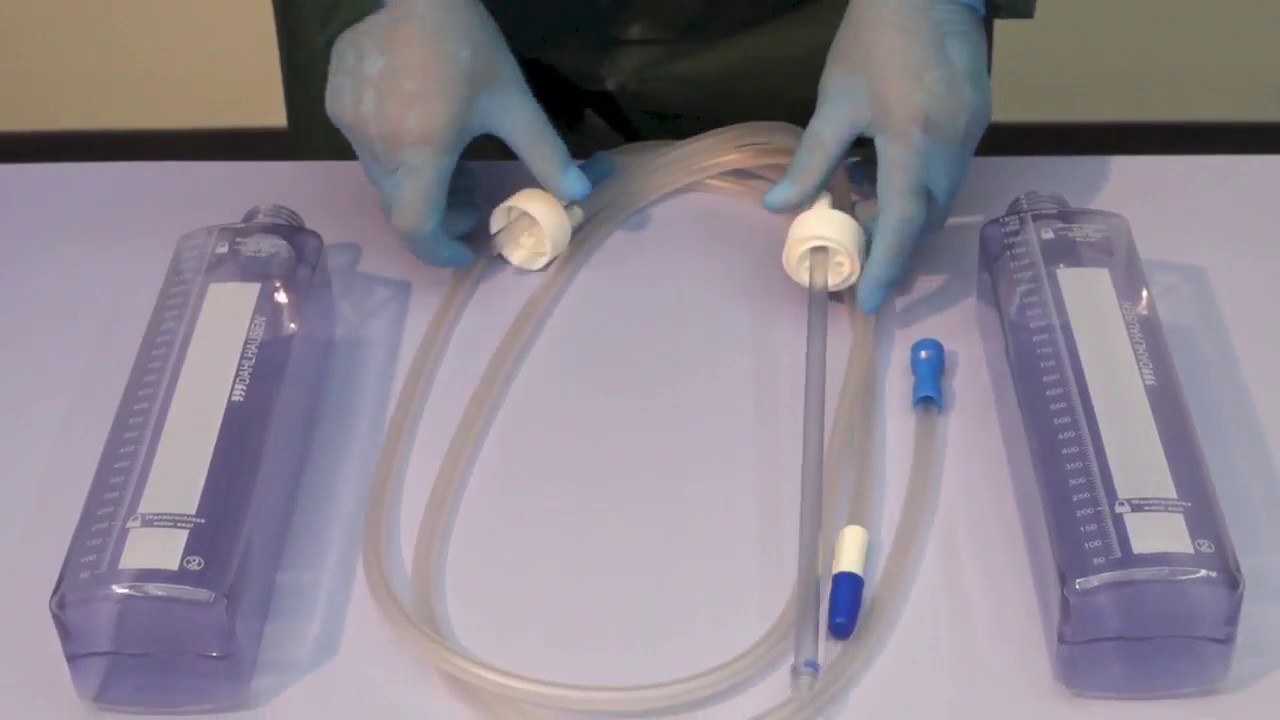 Set complet de système de drainage thoracique, deux bouteilles - YouTube