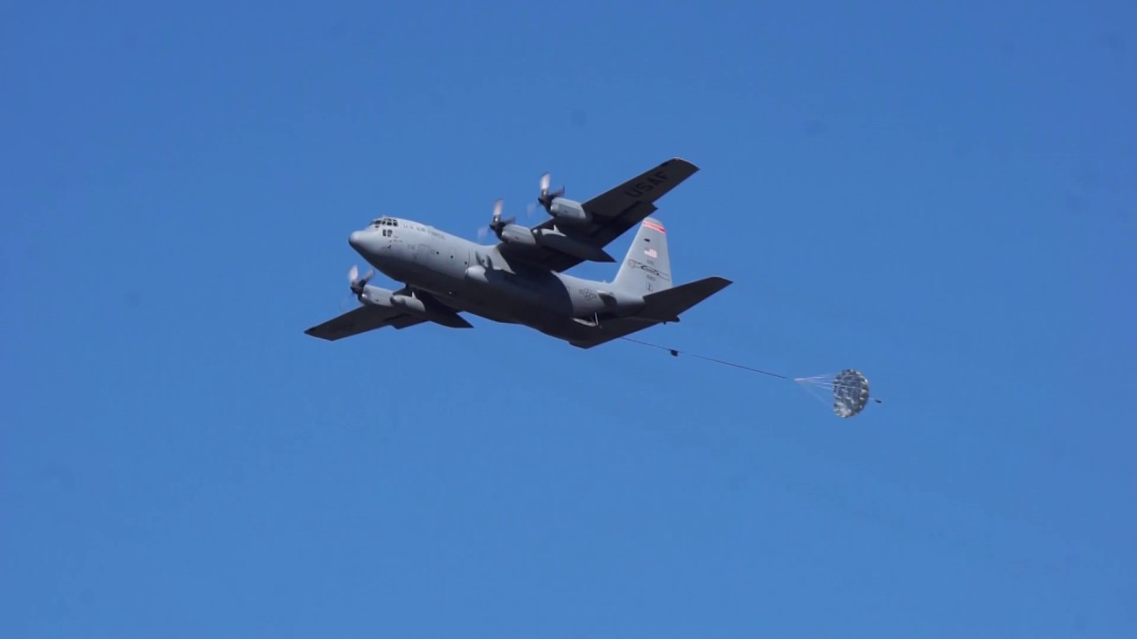 C-130 Heavy Equipment Airdrop - YouTube