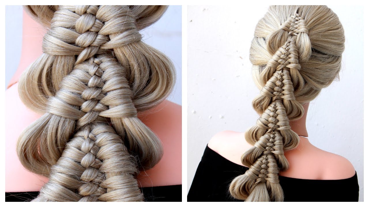 Criss Cross Diamond Pull-Through Braid by Another Braid - YouTube