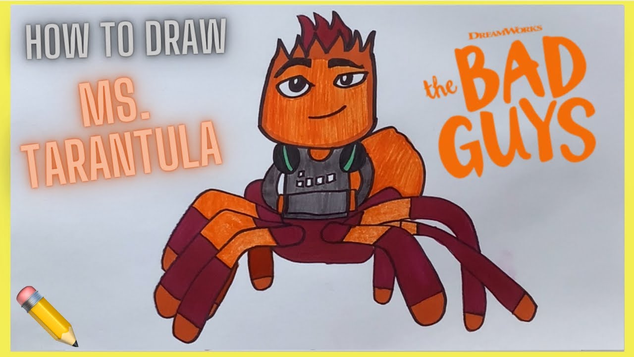 How to draw Ms. Tarantula from the Bad Guys ️ - YouTube