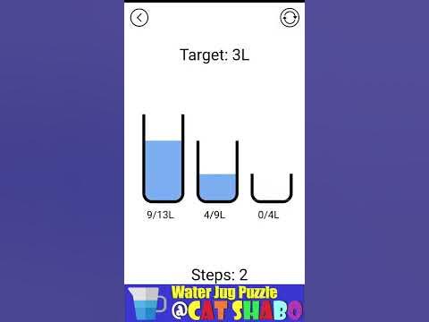 Water Jug Puzzle Target 3L | 13L 9L 4L To 3L - YouTube