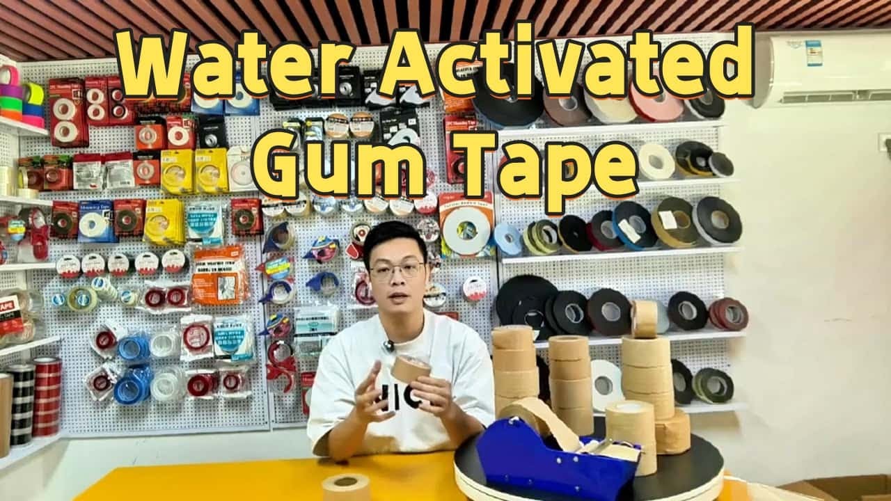 Water activated gum tape,water activated gummed kraft paper tape,water ...