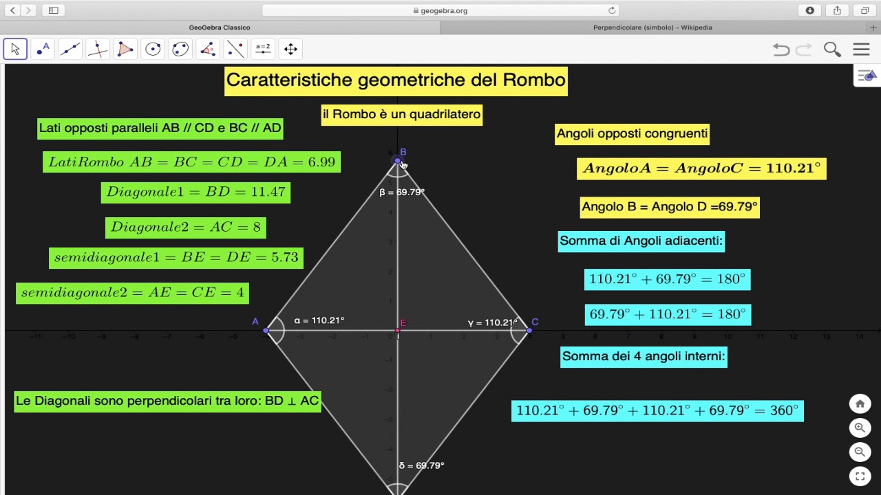 Rombo parte I: caratteristiche geometriche. - YouTube