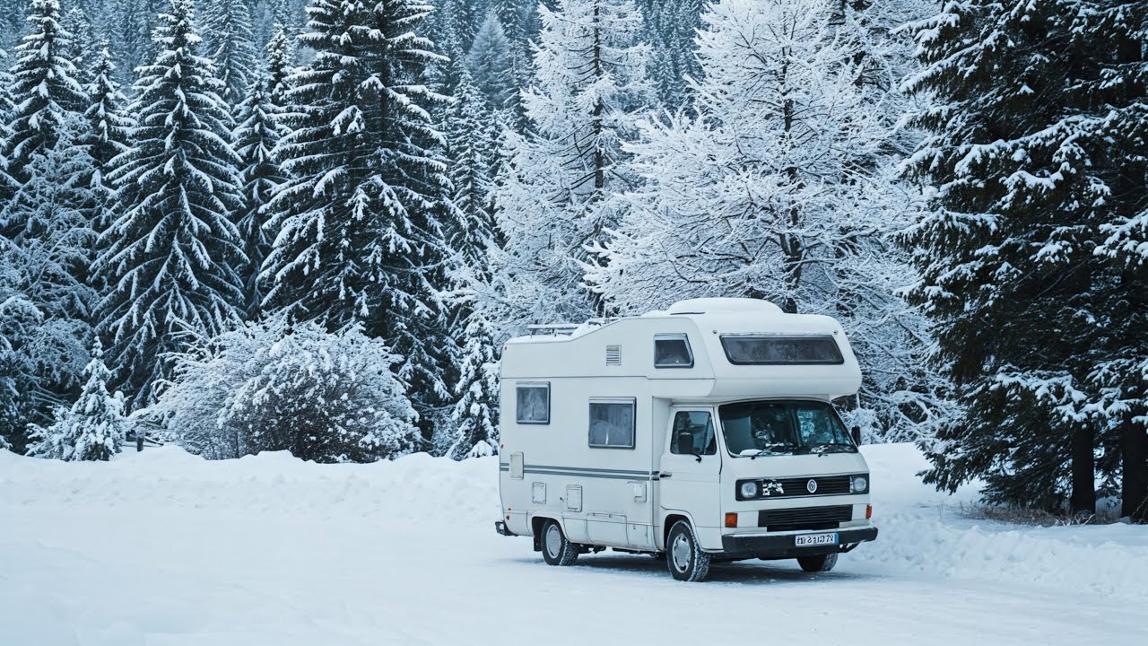 Sleeping in Van During Blizzard | Camping in RV During Snow Storm | Van ...