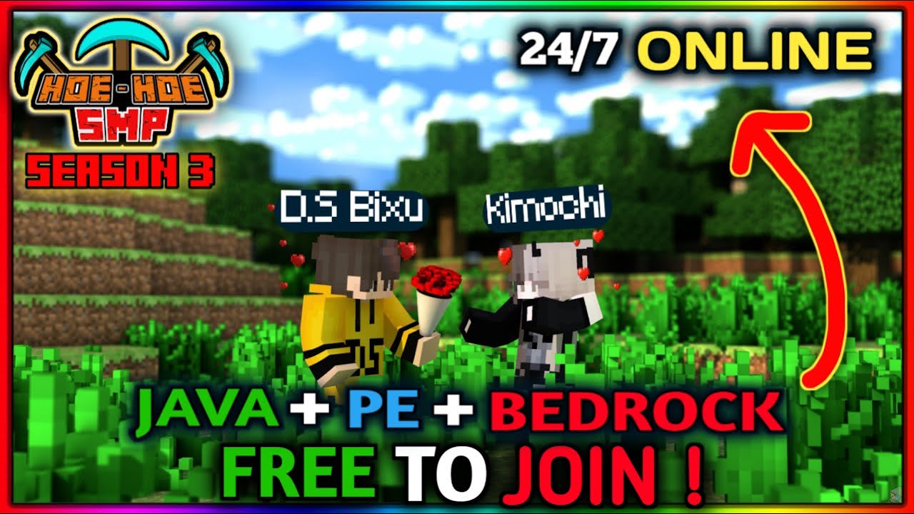 Minecraft Public SMP - Free to Join ! | Hoe Hoe SMP, S3 | JAVA + PE SMP ...