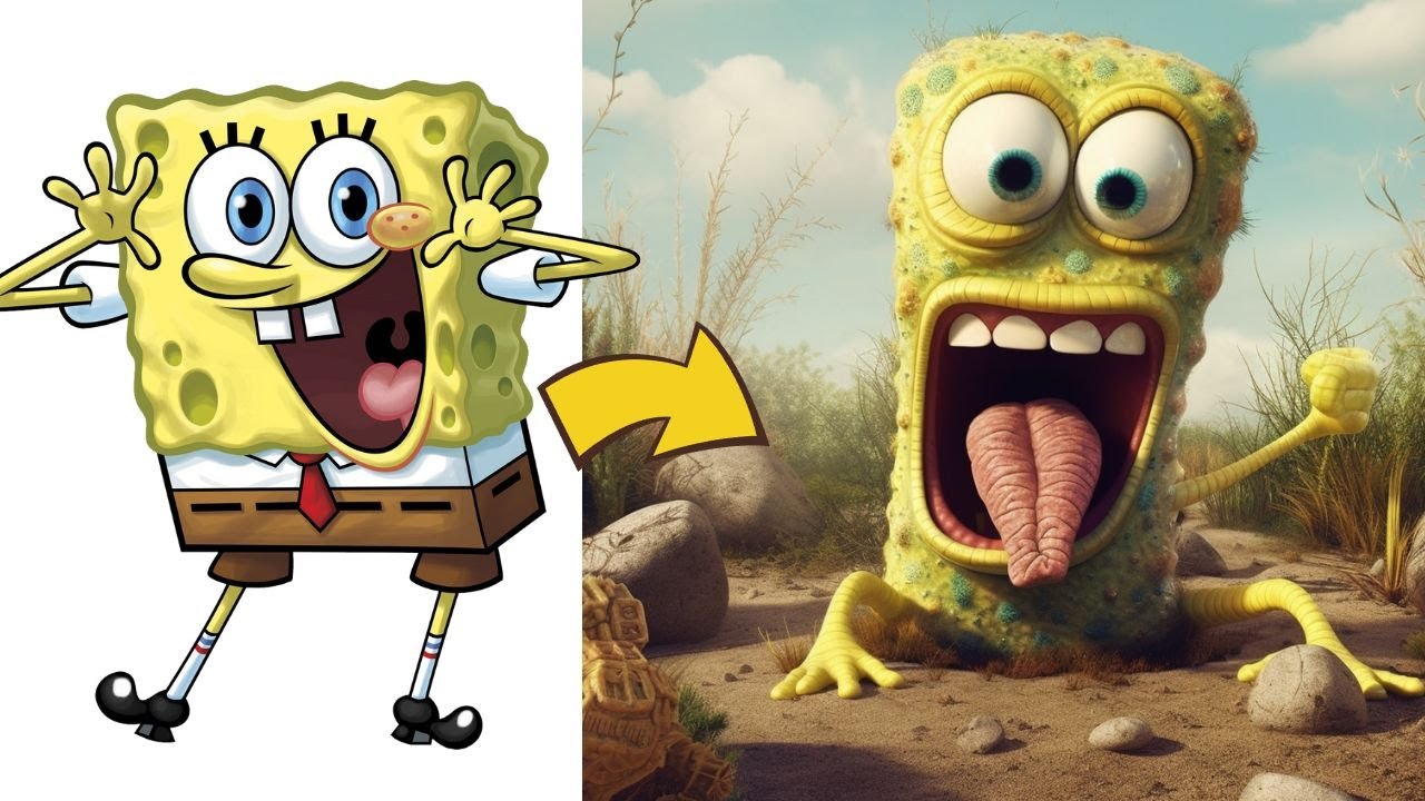 SpongeBob ALL CHARACTERS as SNAKE 2023 - YouTube
