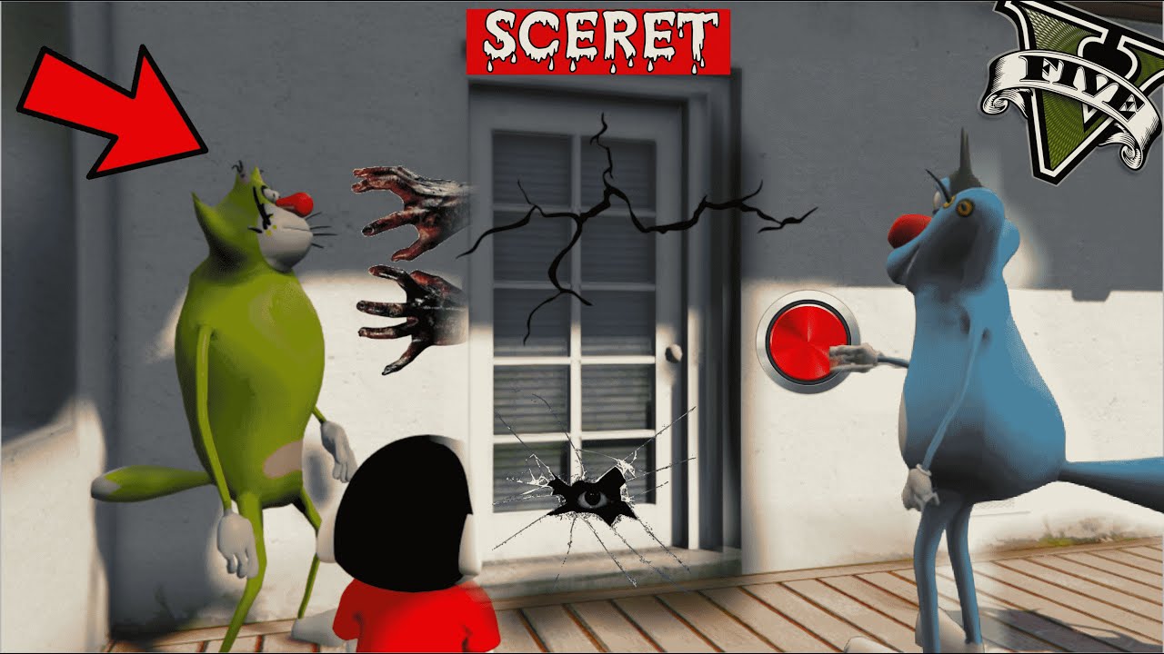 Oggy And jack Found Secret Door to Another Secret Place In GTA 5! - YouTube