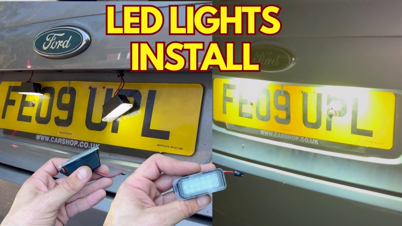 Installing LED Number / Licence plate lights. (FORD) - YouTube