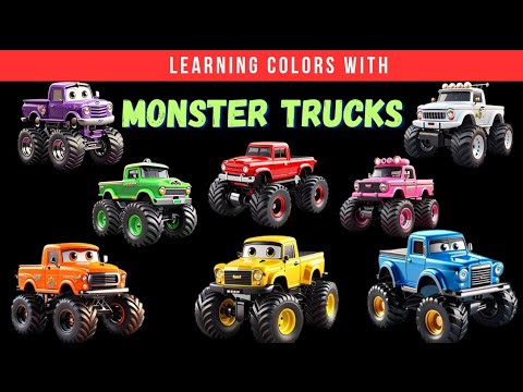 COLOUR MONSTER TRUCK FOR KIDS | TRUCK SHOW FOR TODDLERS | LEARN COLOUR ...