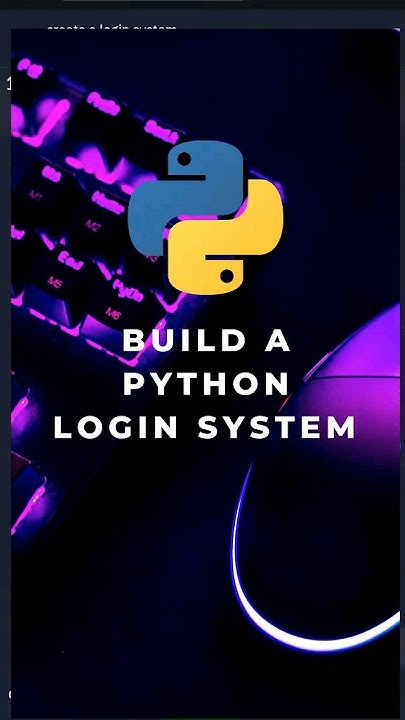 Build A Python login system Quickly #pythonforbeginners #shorts #coding ...