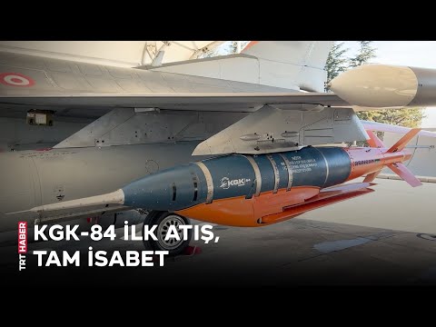 F-16'dan atılan ASELSAN KGK-84 Kanatlı Güdüm Kiti, hedefi tam isabetle vurdu