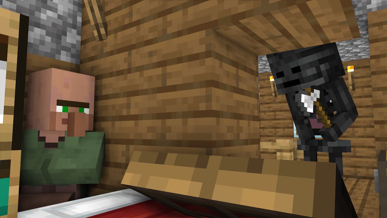 VILLAGE ATTACK - Alex and Steve Life (PART 4 - Wither Skeleton ...