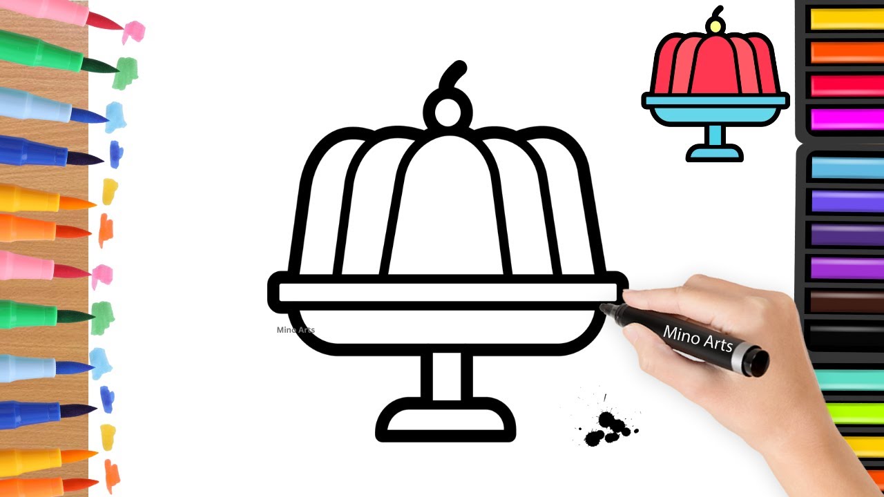 Jelly Drawing!! || Easy Drawing Tutorial @minoarts #fruits #jelly - YouTube