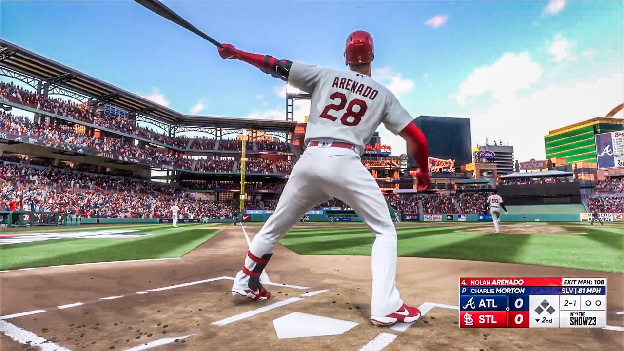 Atlanta Braves vs St. Louis Cardinals 4/3/2023 MLB The Show 23 Gameplay ...