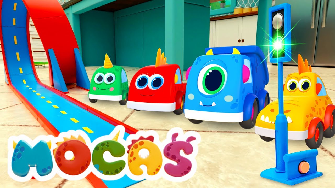 Sing with Mocas! Car cartoons for kids & Baby songs for kids. Nursery ...