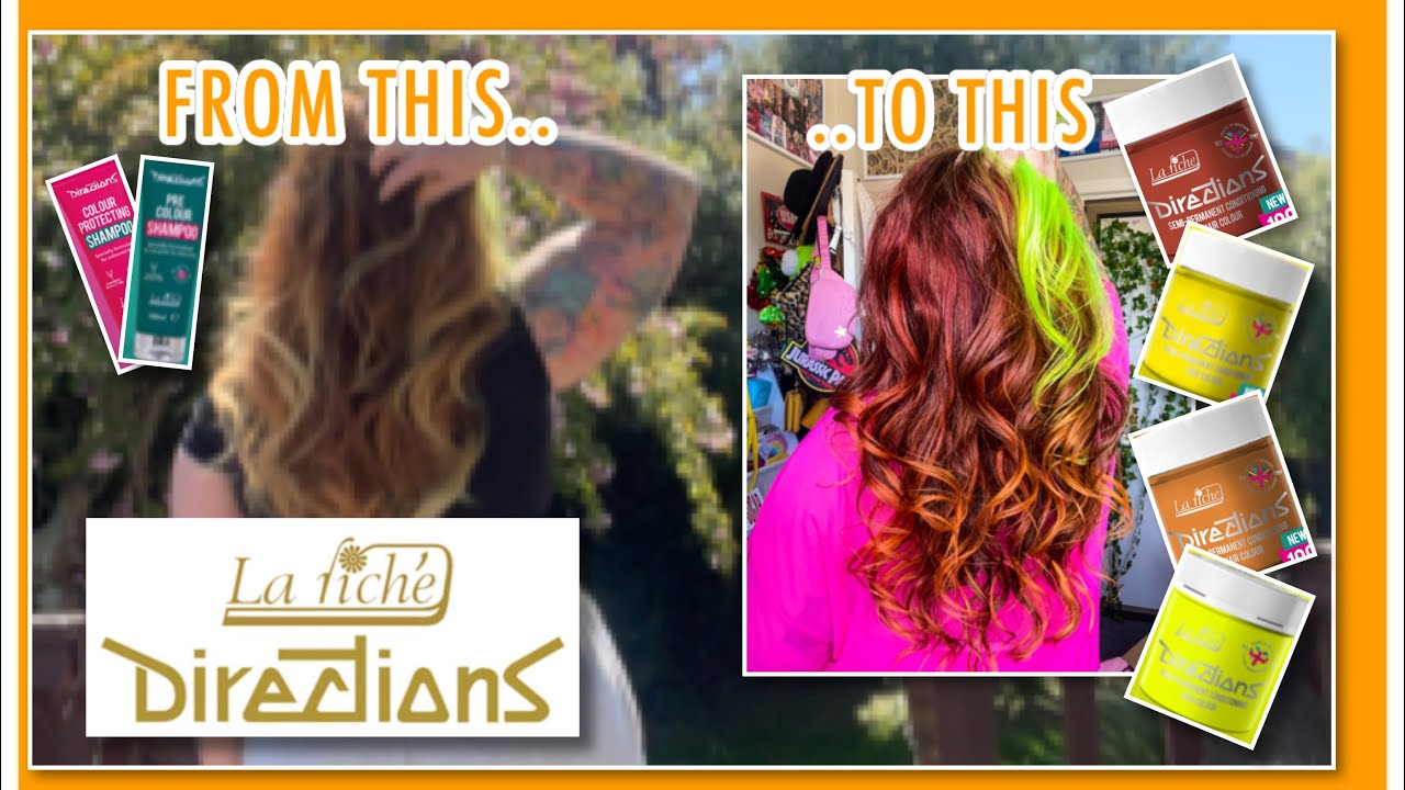 Flame, Daffodil, Apricot and Flourescent Yellow hair dye review ...