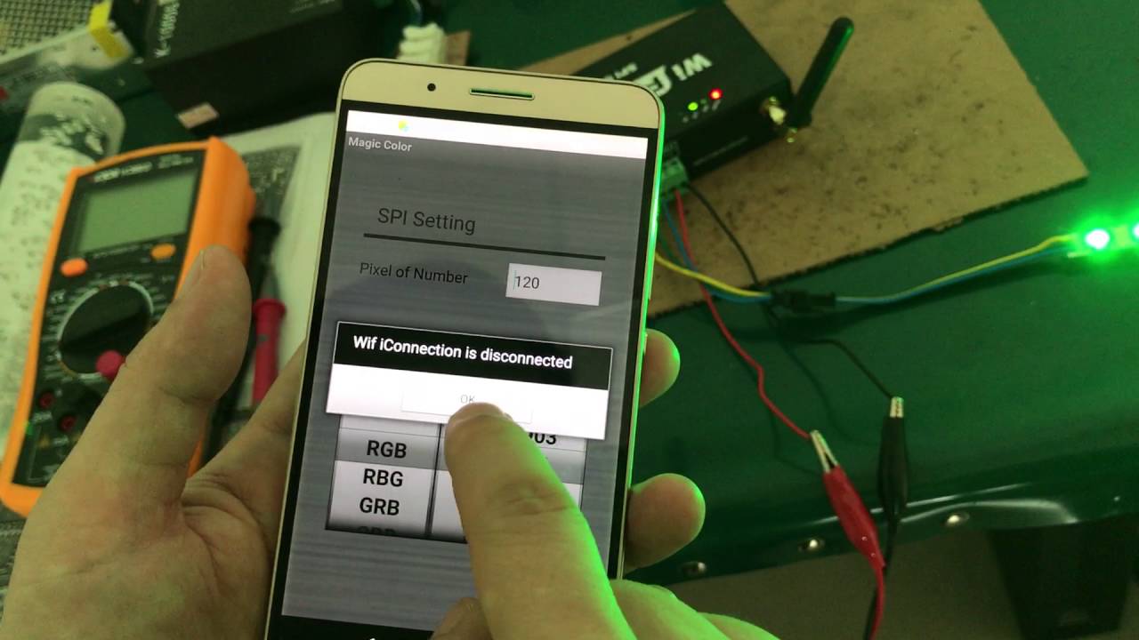WF300 WIFI controller controls ws2811IC by Android iPhone - YouTube