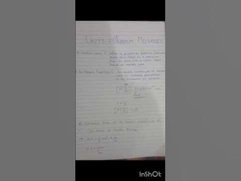 B-tech 1st year AKTU PHYSICS NOTES 1:-Quantum Mechanics #aktu # ...