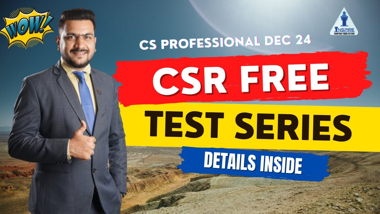 CSR Test Series Announcement | FREE FOR ALL INDIA - YouTube