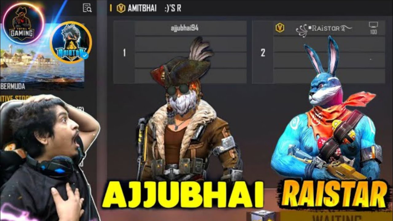 free fire ajjubhai vs raistar #ajjubhai #totalgaming #raistar # ...
