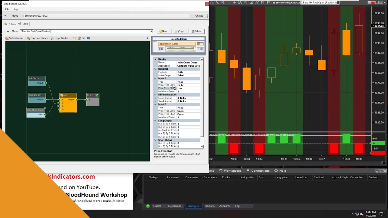 BloodHound - 4 Tick Price Movement Past Bar Open in Same Direction as ...