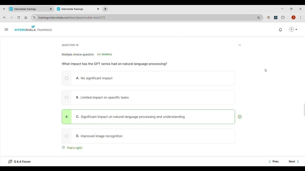 MODULE TEST 7 SOLOTIONS OF CORE JAVA INTERNSHALA - YouTube