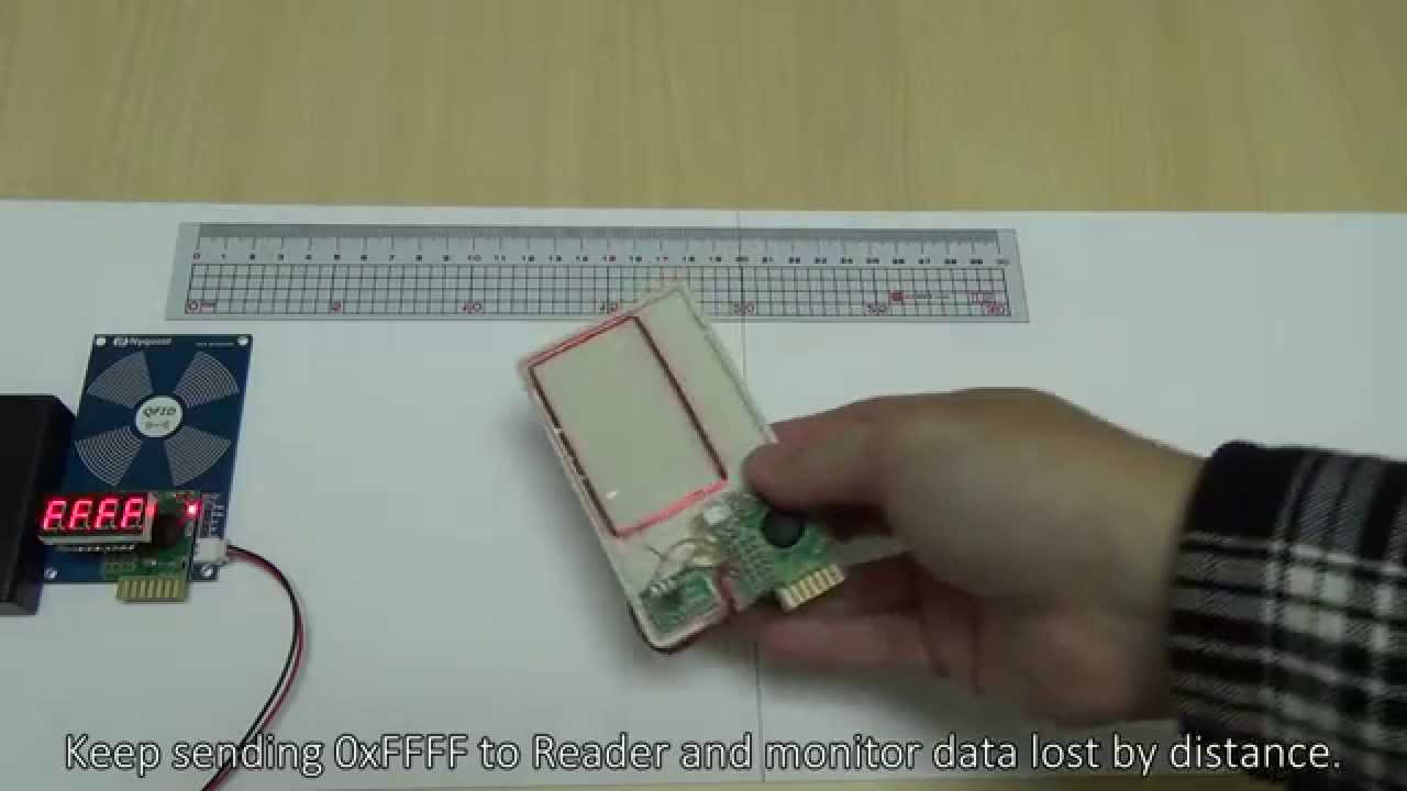RFID distance and data test - YouTube