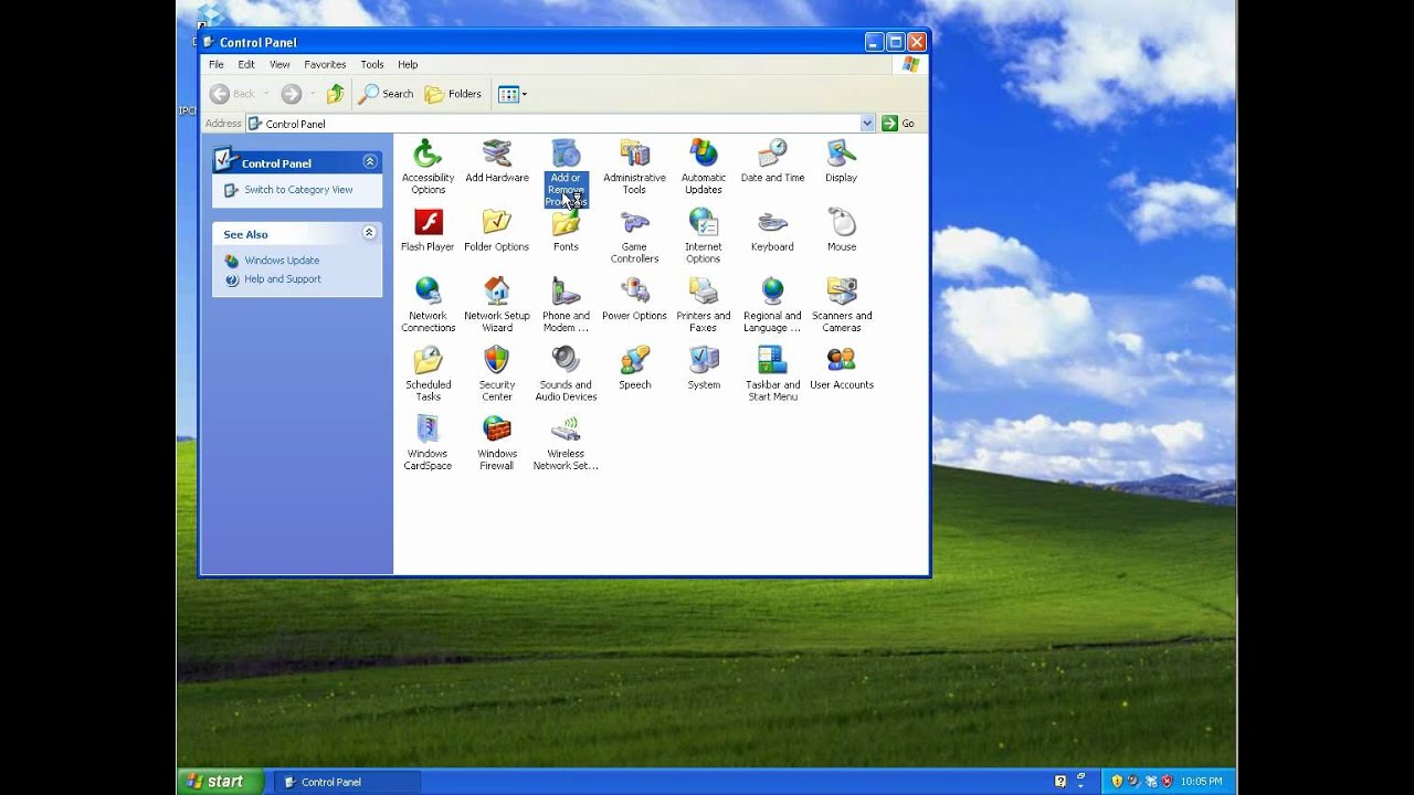How to:Uninstall a Program in Windows XP - YouTube