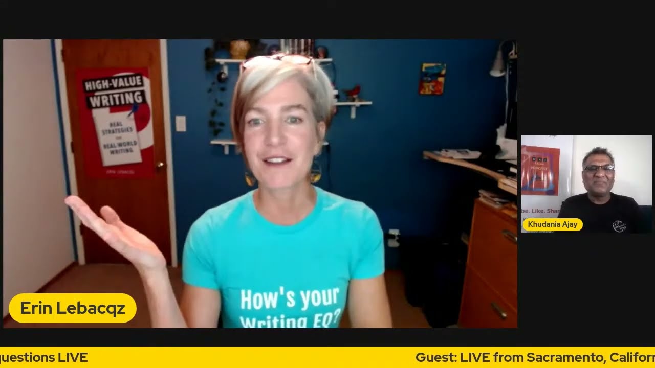 Mastering The Art Of High Value Writing With Erin Lebacqz | Khudania Ajay | KAJ Masterclass ...