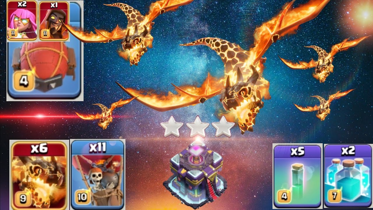 Super Dragon Attack ll COC !! Th15 Super Dragon Attack Strategy Clash ...