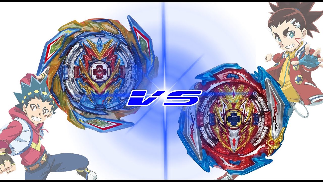 Beyblade Battle: Brave Valkyrie vs Infinite Achilles (Valt Aoi vs Aiger ...