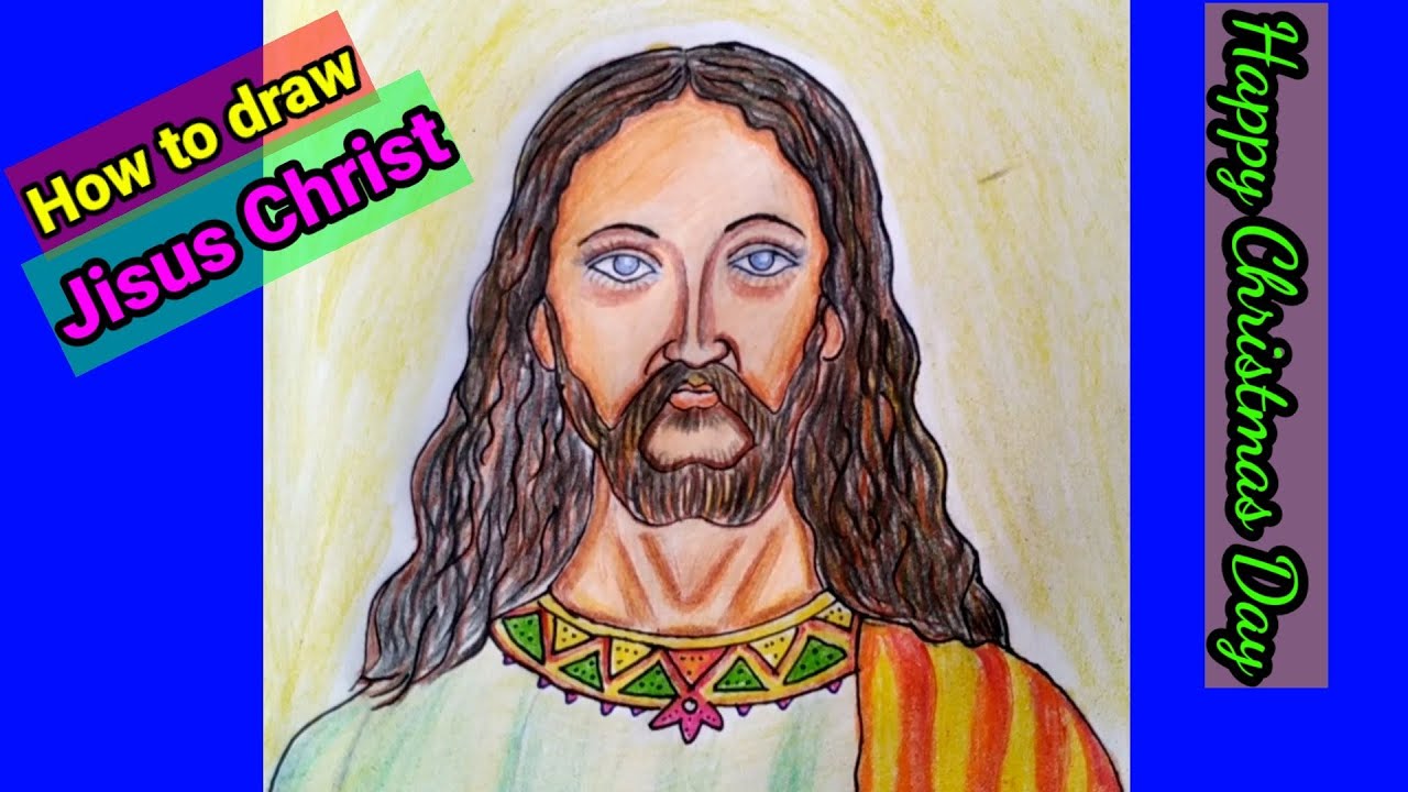 How to draw Jisus Christ /Christmas day special drawing - YouTube