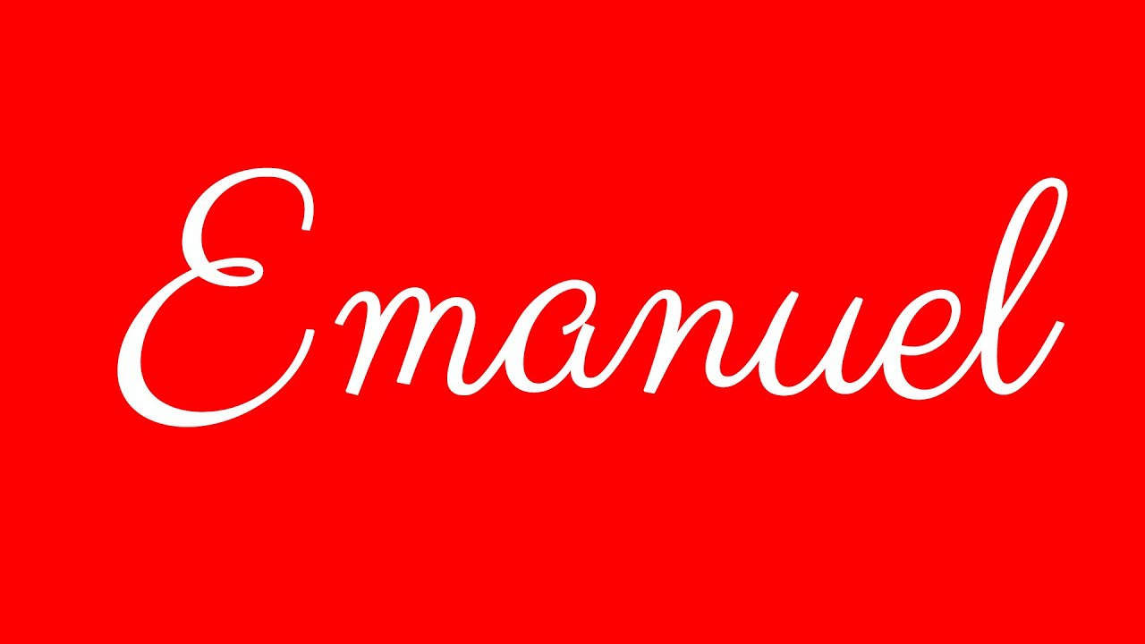 Learn how to Sign the Name Emanuel Stylishly in Cursive Writing - YouTube