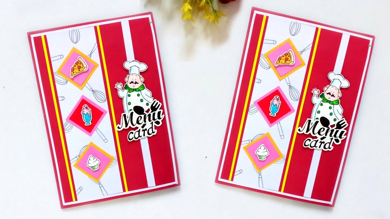menu card design ll menu card kaise banaye ll menu card design for ...