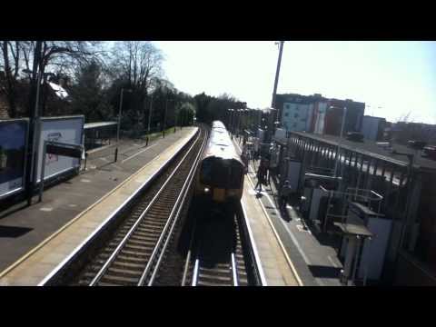 Train arriving Camberley Station from Frimley - YouTube
