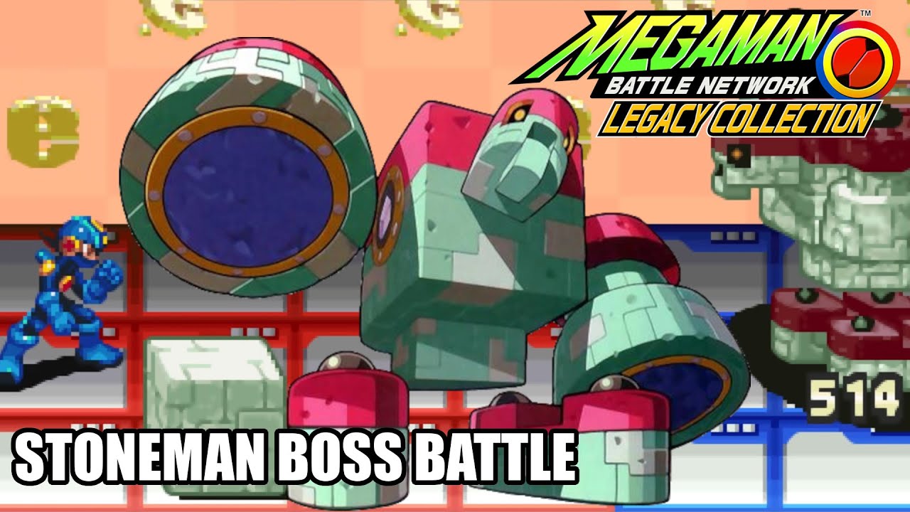 Mega Man Battle Network Legacy Collection - MMBN1 - StoneMan Boss Battle [Nintendo Switch] - YouTube