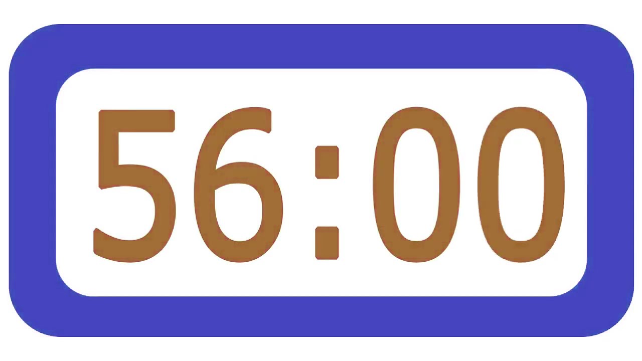 56 Minutes Countdown Timer with Alarm Bomb Sound colour ⏰🔔 - YouTube