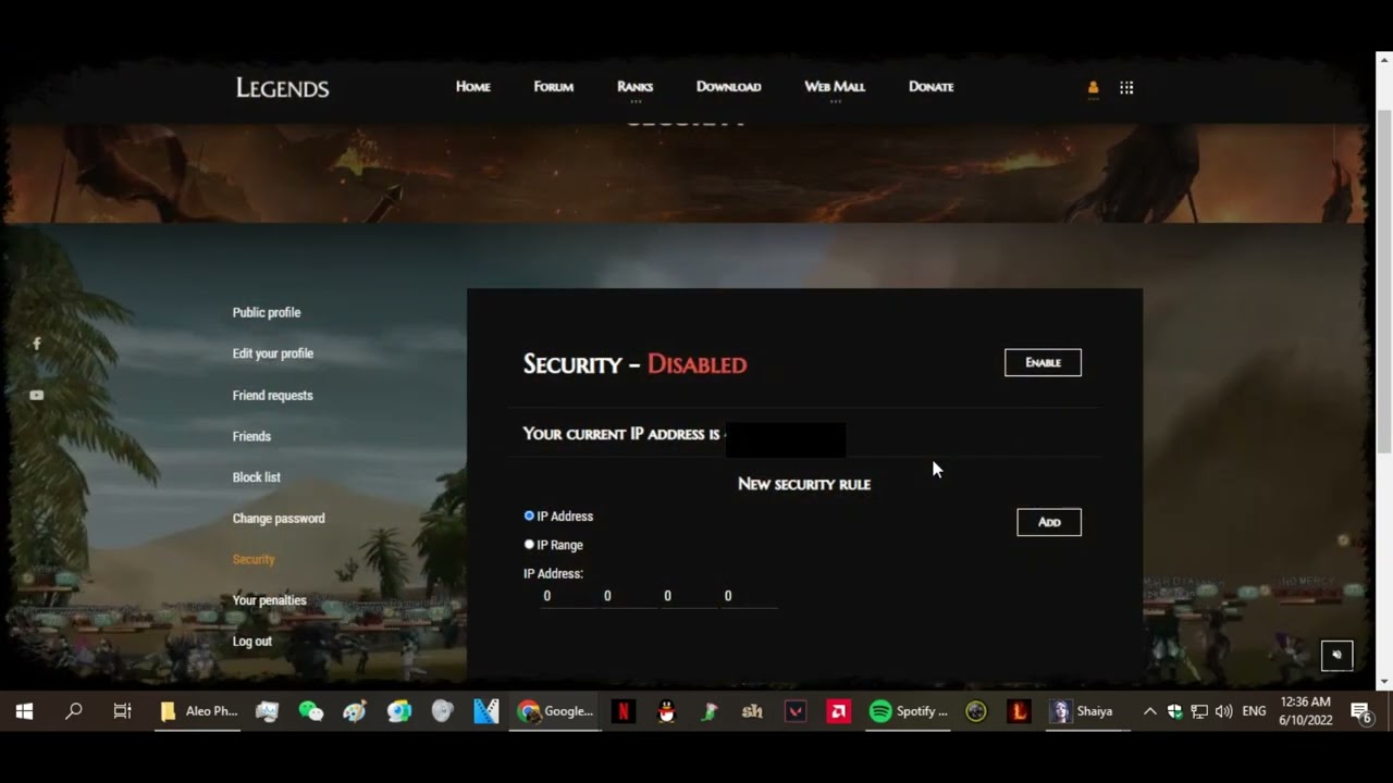 Enable Security- Shaiya Legends - YouTube