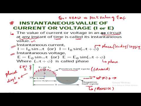 introduction to alternating current and instantaneous current and ...