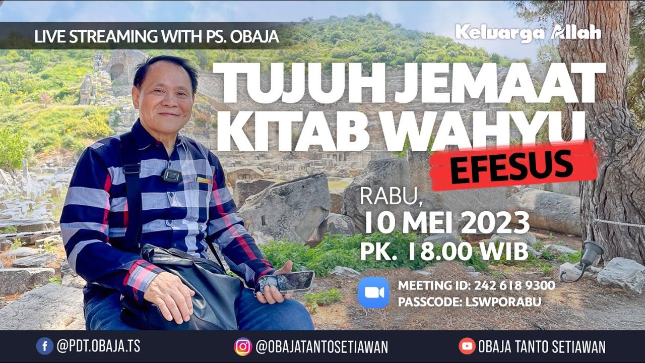 EFESUS | Tujuh Jemaat Kitab Wahyu | Live Streaming With Ps. Obaja | Ps ...