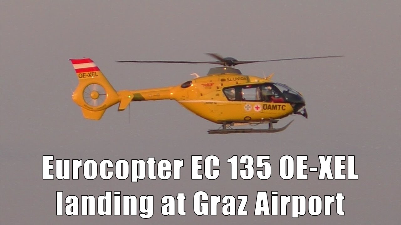 ÖAMTC Eurocopter EC 135 *Christophorus 12* landing at Graz Airport | OE ...