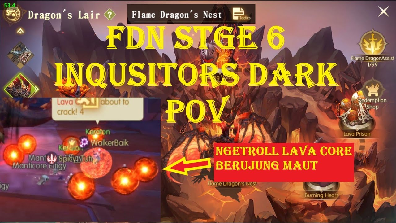 PARTY KOCAK FDN STAGE 6 MALAH BAGI" LAVA CORE (INQUISITORS DARK POV) SH8 - YouTube