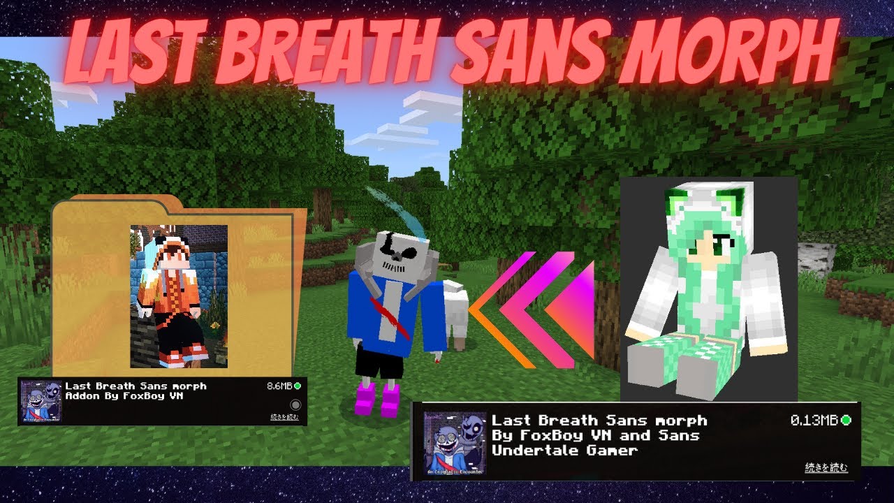 Minecraft addon review Last Breath Sans Morph /by Fox Boy VN - YouTube