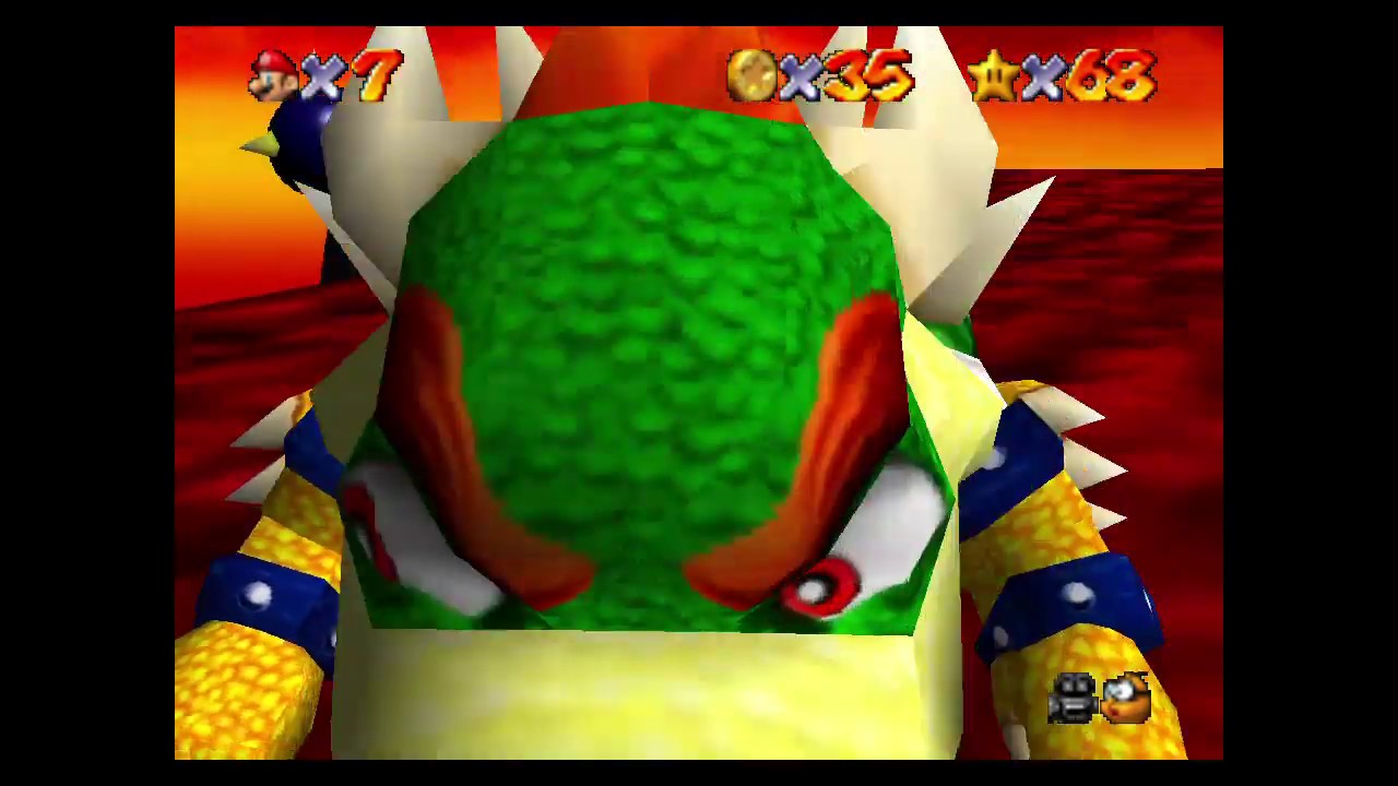 Super Mario 64 100% Walkthrough Part 60 - Bowser In The Fire Sea and ...