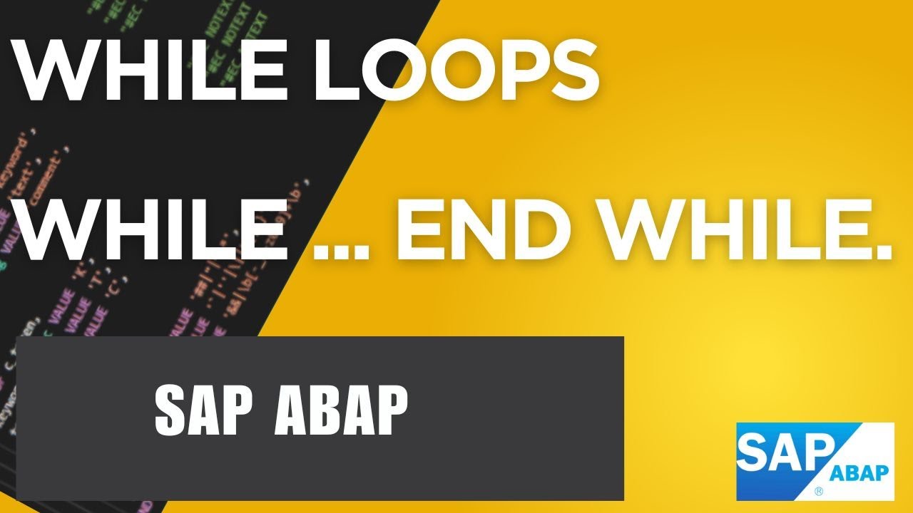 80 - ABAP WHILE Loops | WHILE Loop in ABAP | SAP ABAP While | ABAP in Hindi - YouTube