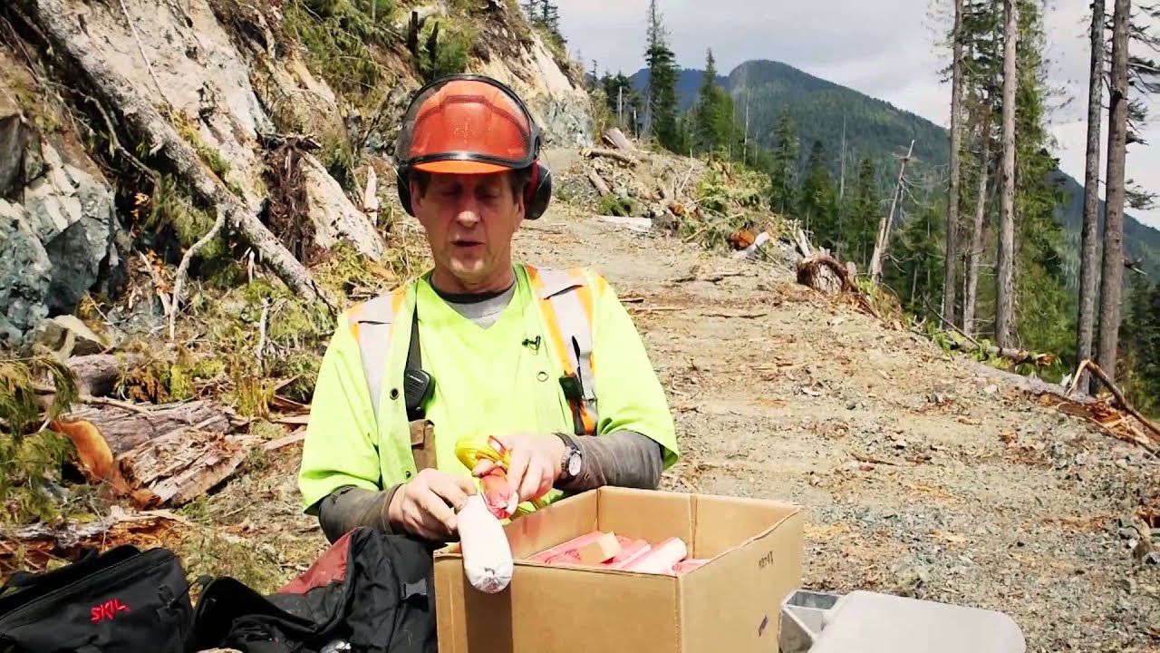 Danger Tree Blasting - Below Road Right of Way - YouTube