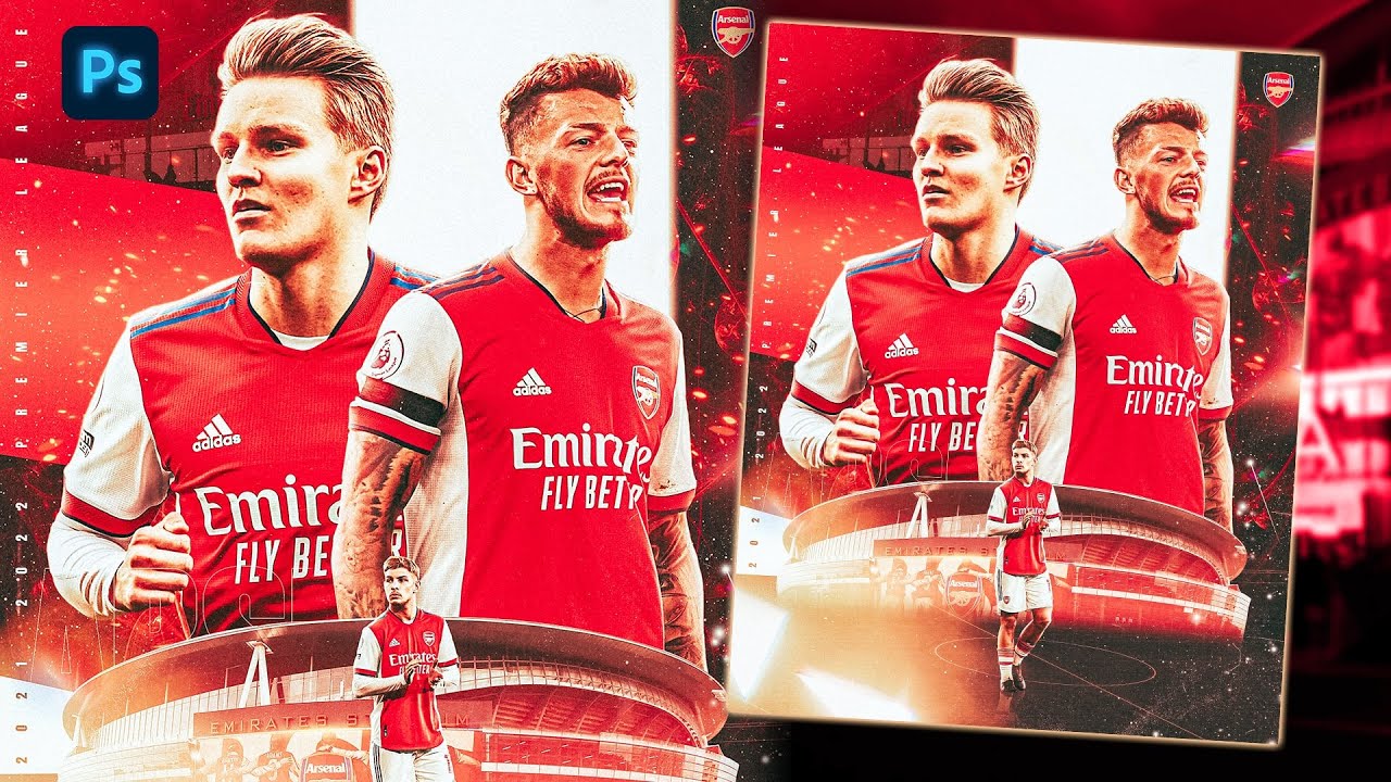 How to Make a Arsenal Match Day Poster | Photoshop Tutorial | Free PSD ...