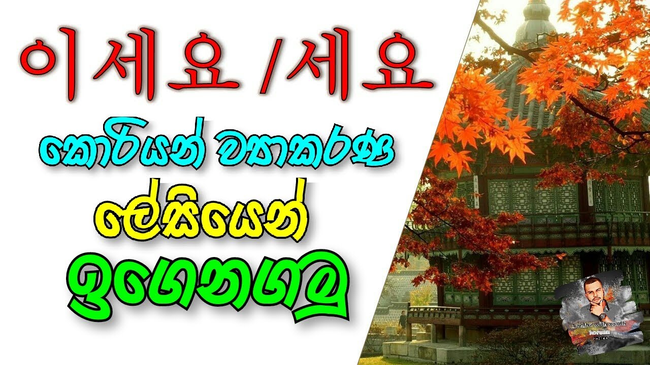 Learn Korean Language In Sinhala Koriyan learn-korean-language-in-sinhala-koriyan