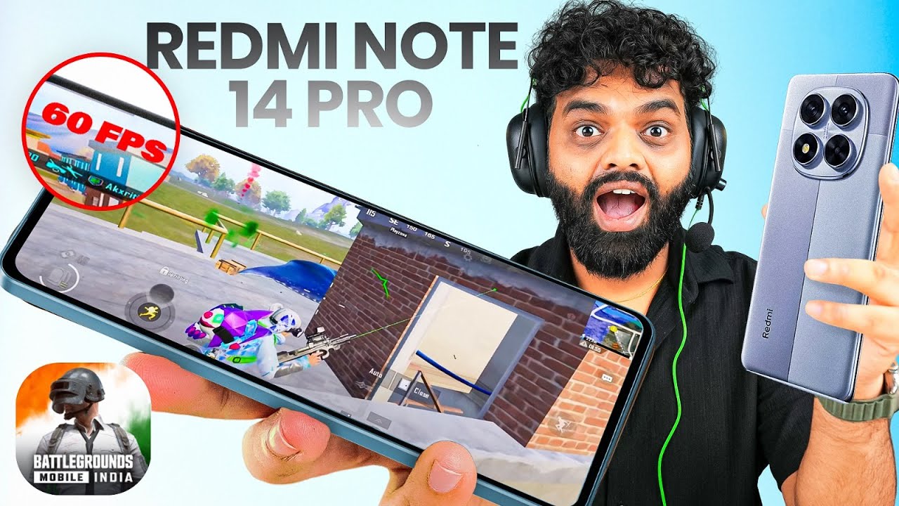 Redmi Note 14 Pro BGMI Test with FPS! 🔥 Heating & Battery Drain 🤐 - YouTube