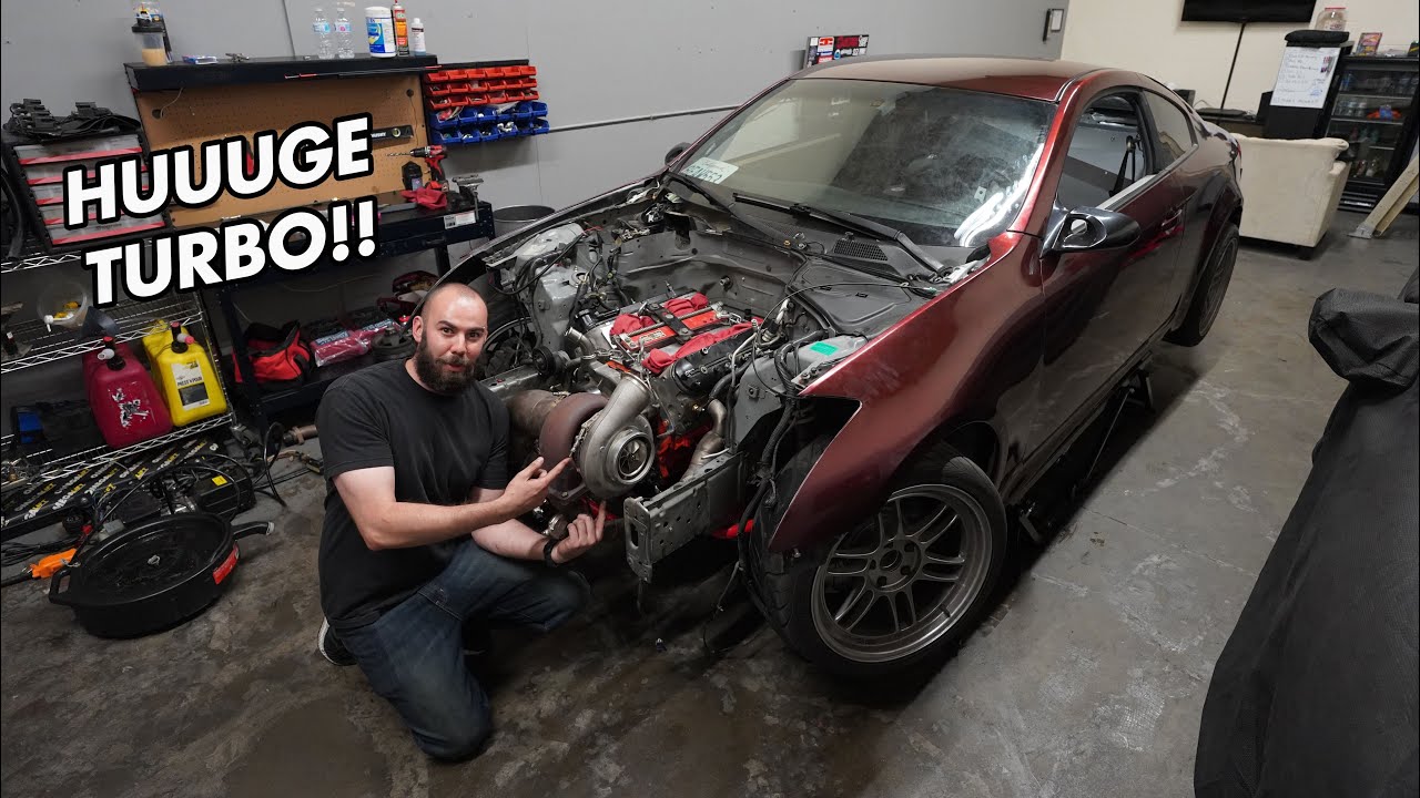 Test Fitting the TURBO LS in the G35!! *INSANE* - YouTube